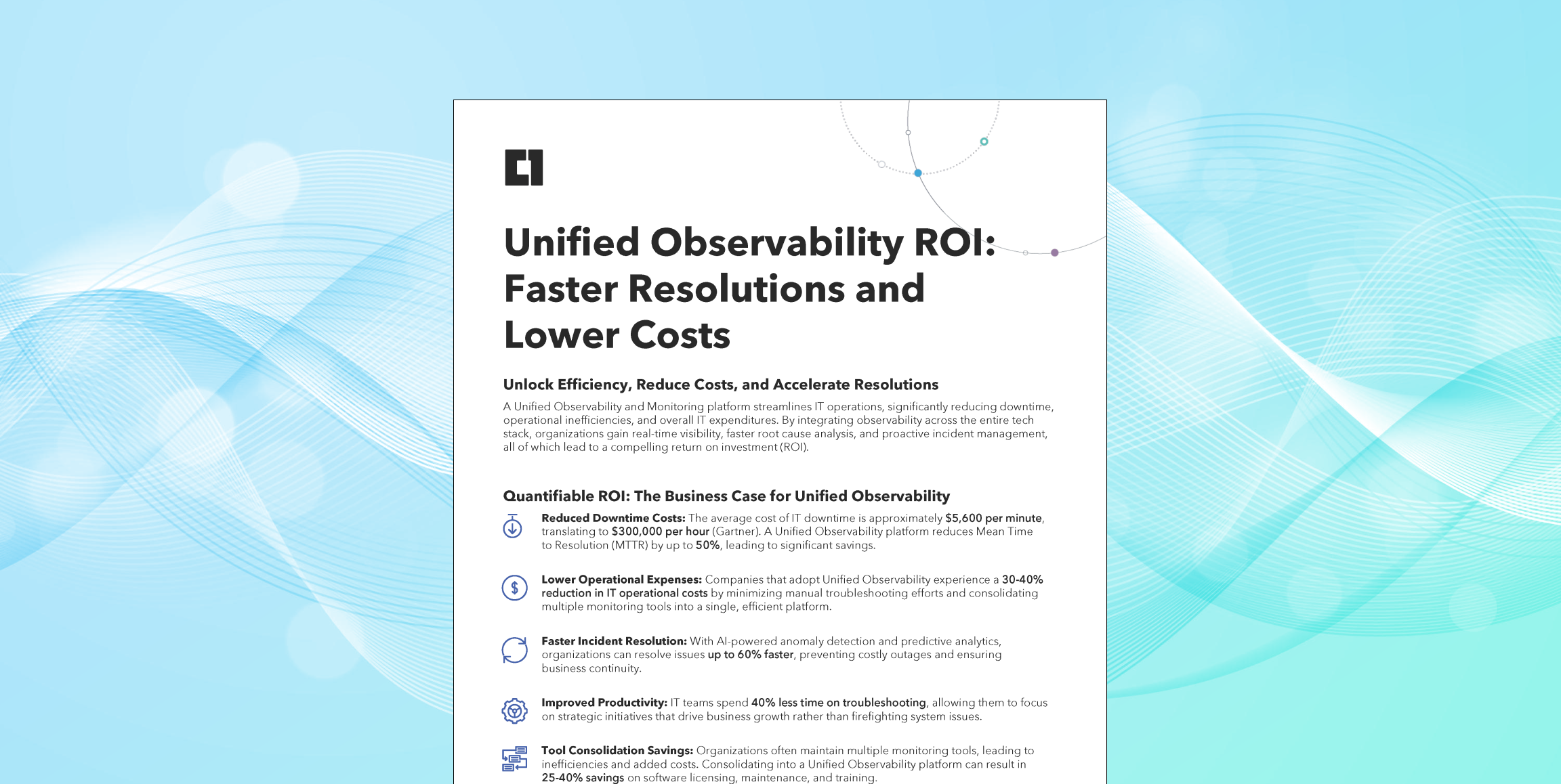 Datasheet | Unified Observability ROI: Faster Resolutions, Lower Costs